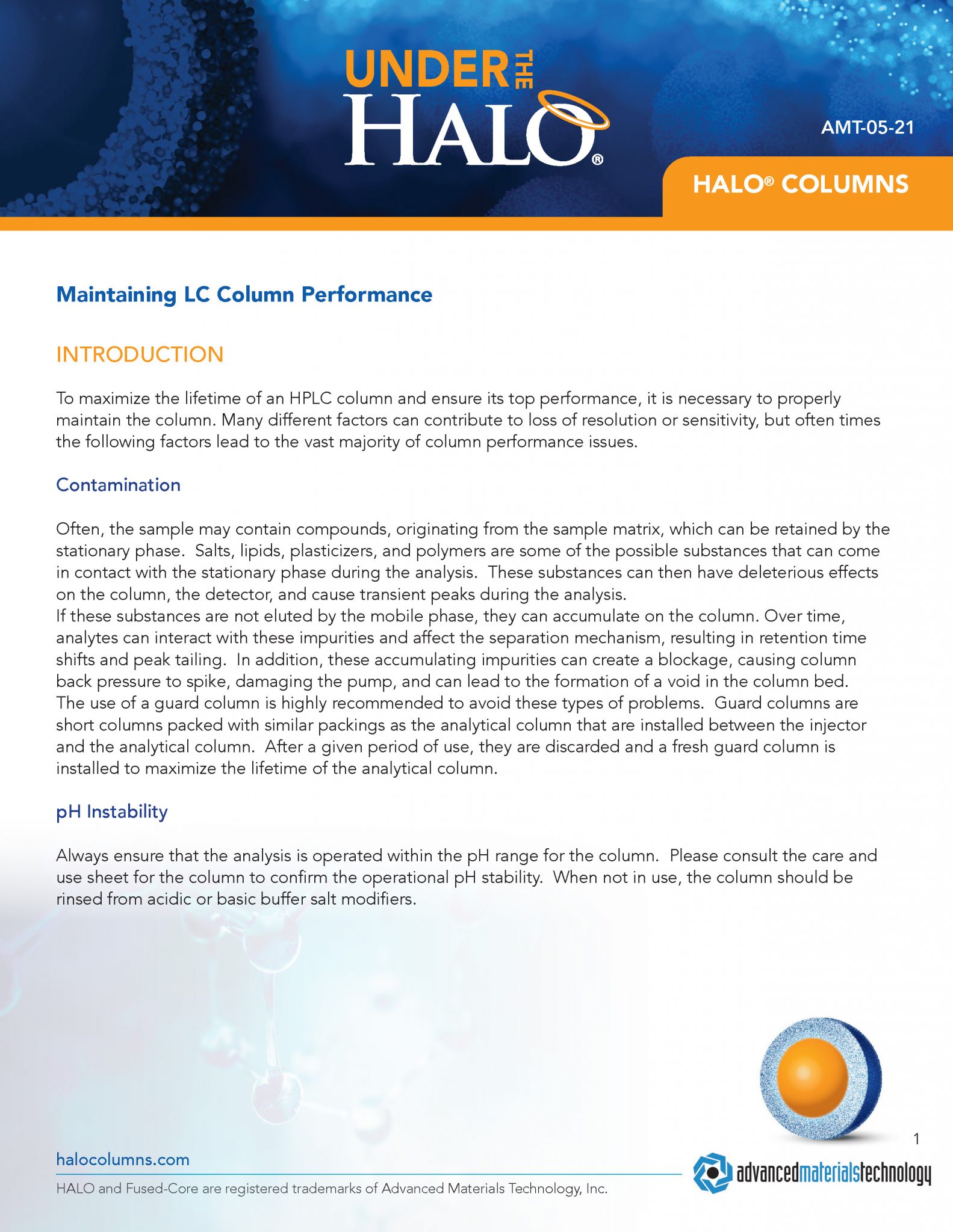 Maintaining LC Column Performance | HALO® Columns